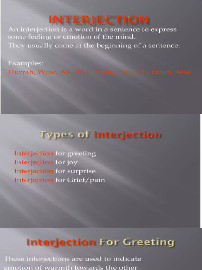 Interjection | PDF