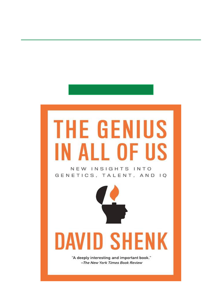 Expert Pick The Genius in All of Us New Insights Into Genetics, Talent ...