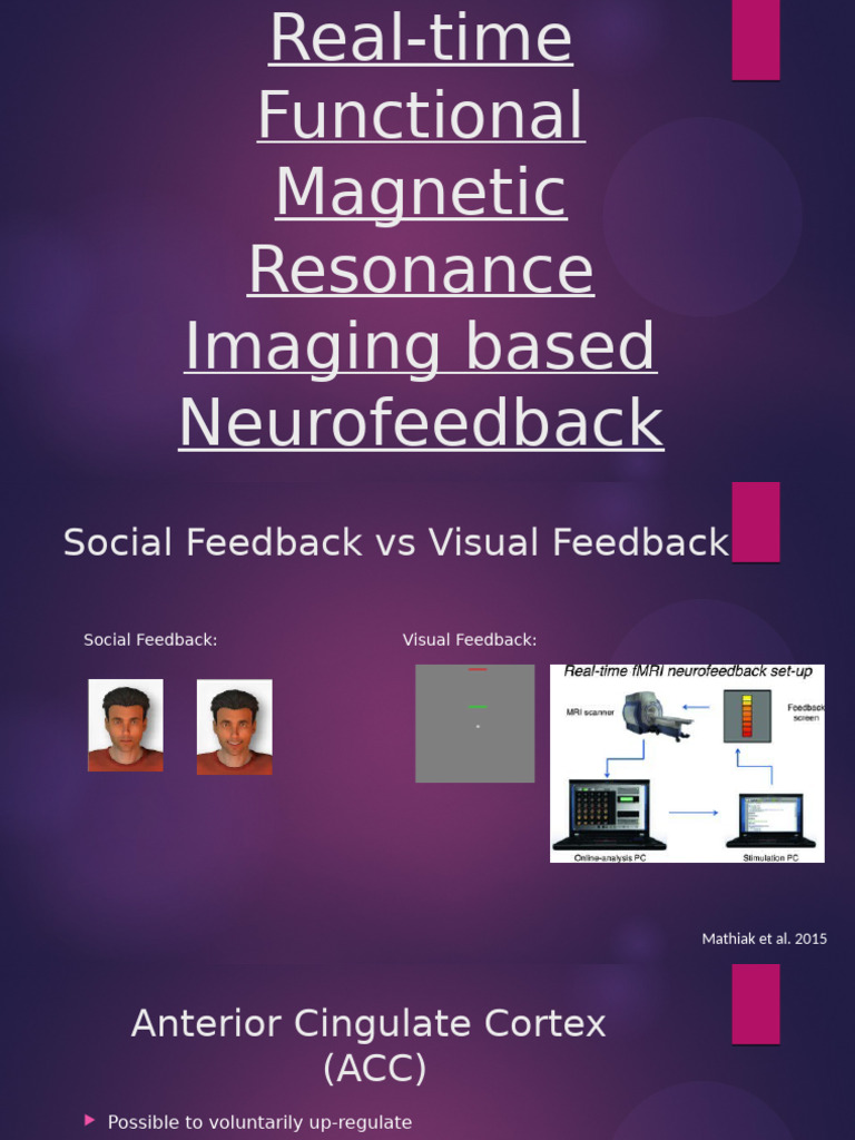 Real Time Functional Magnetic Resonance Imaging based Neurofeedback | PDF | Anterior Cingulate ...