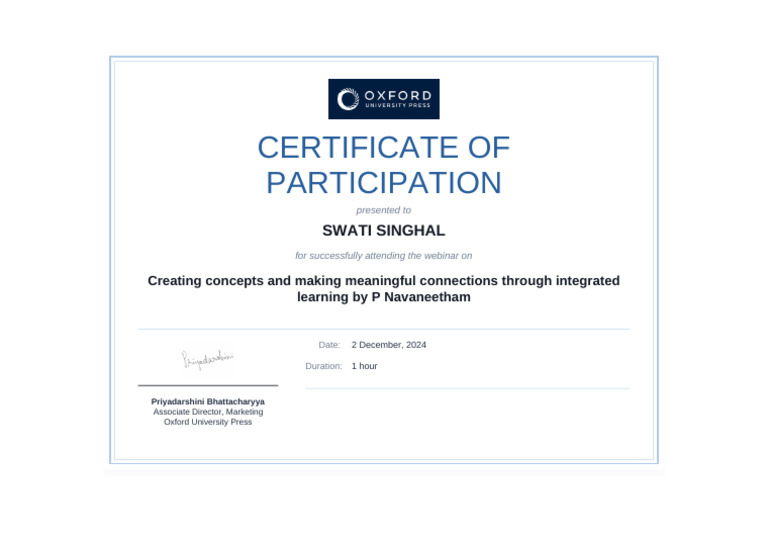 Creating Concepts and Making Meaningful Connections Through Integrated Learning by P Navaneetham ...