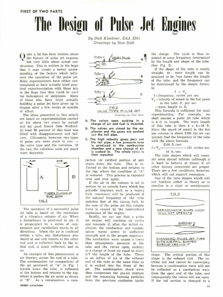 The_design_of_pulse_jet_engines | PDF | Jet Engine | Rotating Machines