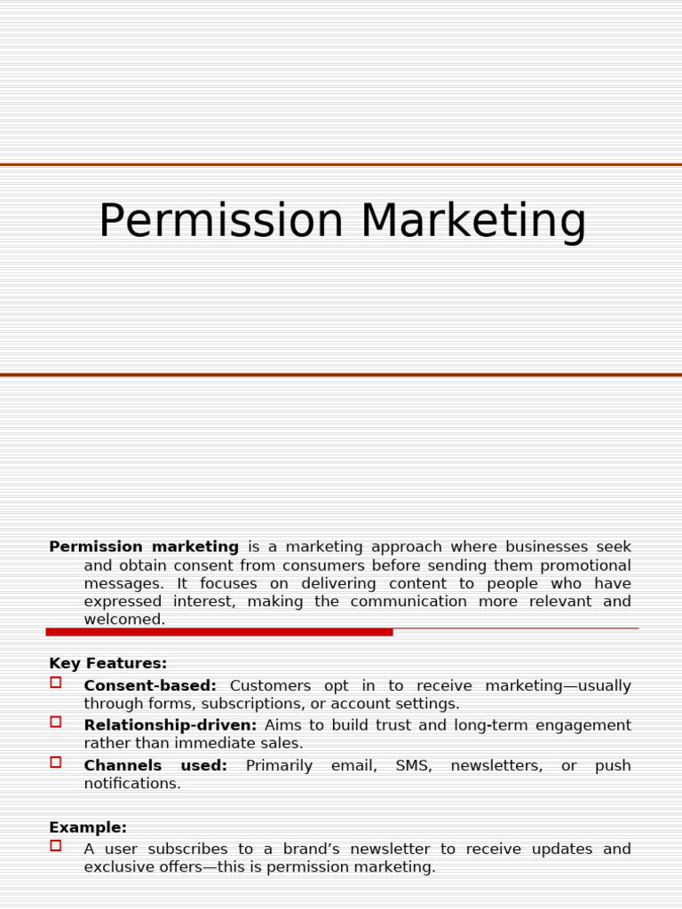 Understanding Permission Marketing | PDF | Business Economics ...