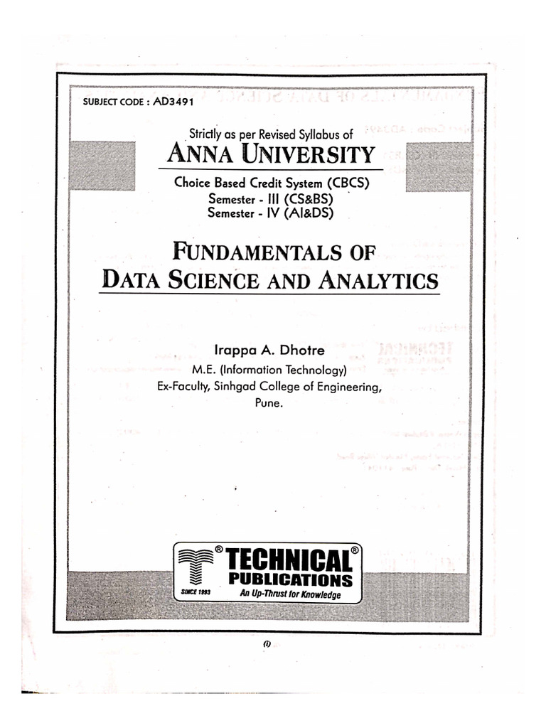 Ad3491 Fdsa Book | PDF