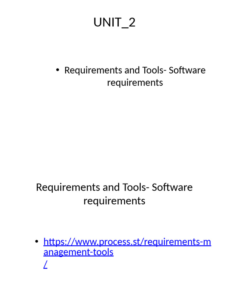 Requirements and Tools Software Requirements | PDF