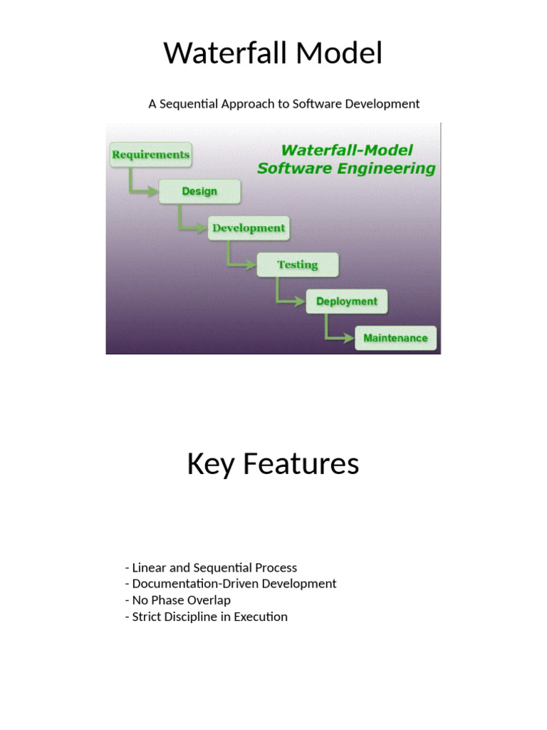 Waterfall Model Presentation | PDF