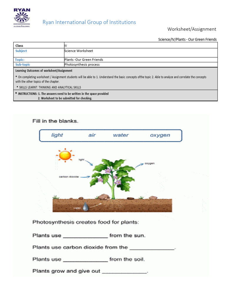 17th Apr. Science CL - 4 Worksheet - Ic1295971 | PDF
