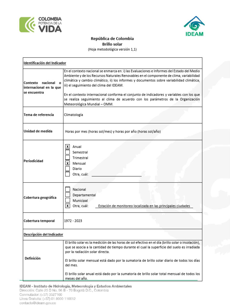 HM Brillo Solar | PDF | Clima | Bogotá