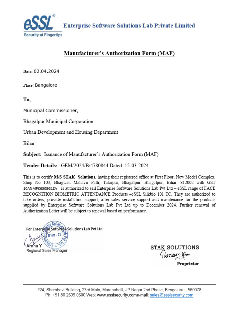 ESSL AUTHORIZATION | PDF