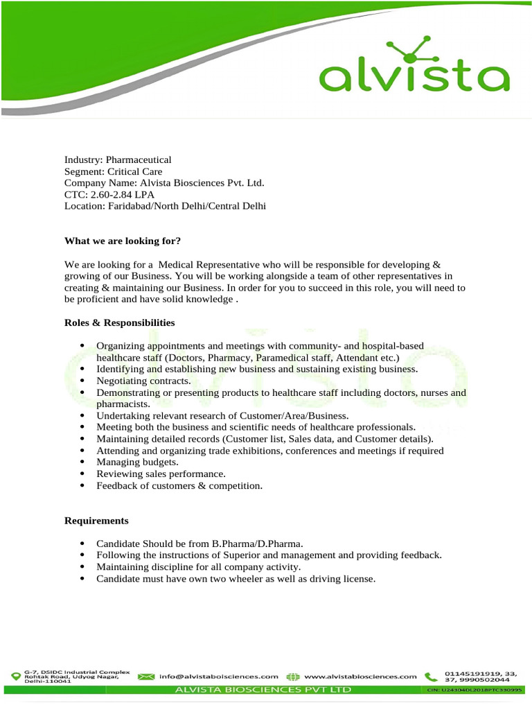 Job Description - MR | PDF