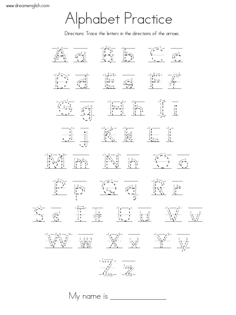 Alphabet Practice | PDF
