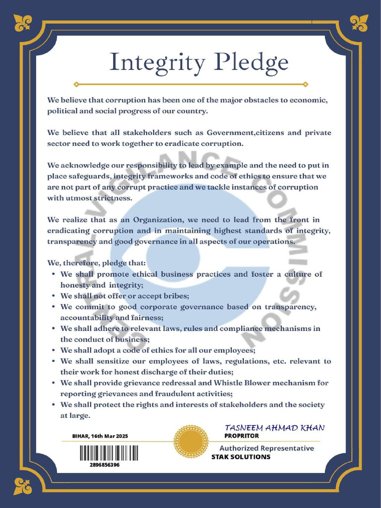 CVC Integrity Pledge | PDF