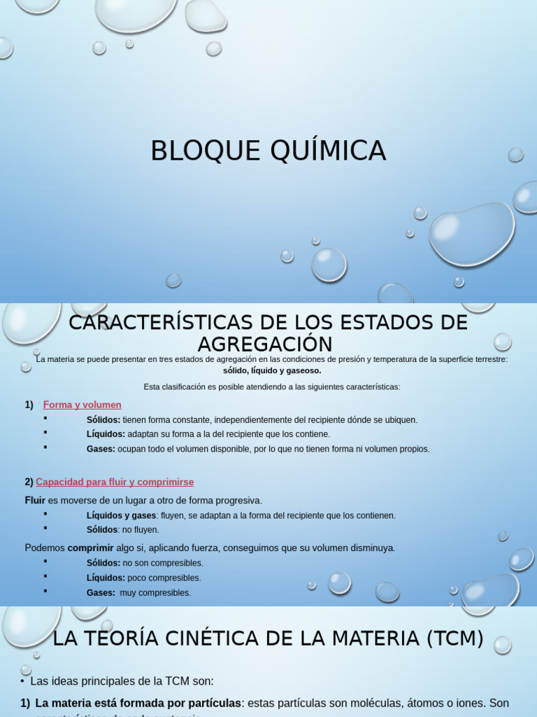 TCM, Cambios Físicos y Químicos | PDF | Gases | Líquidos