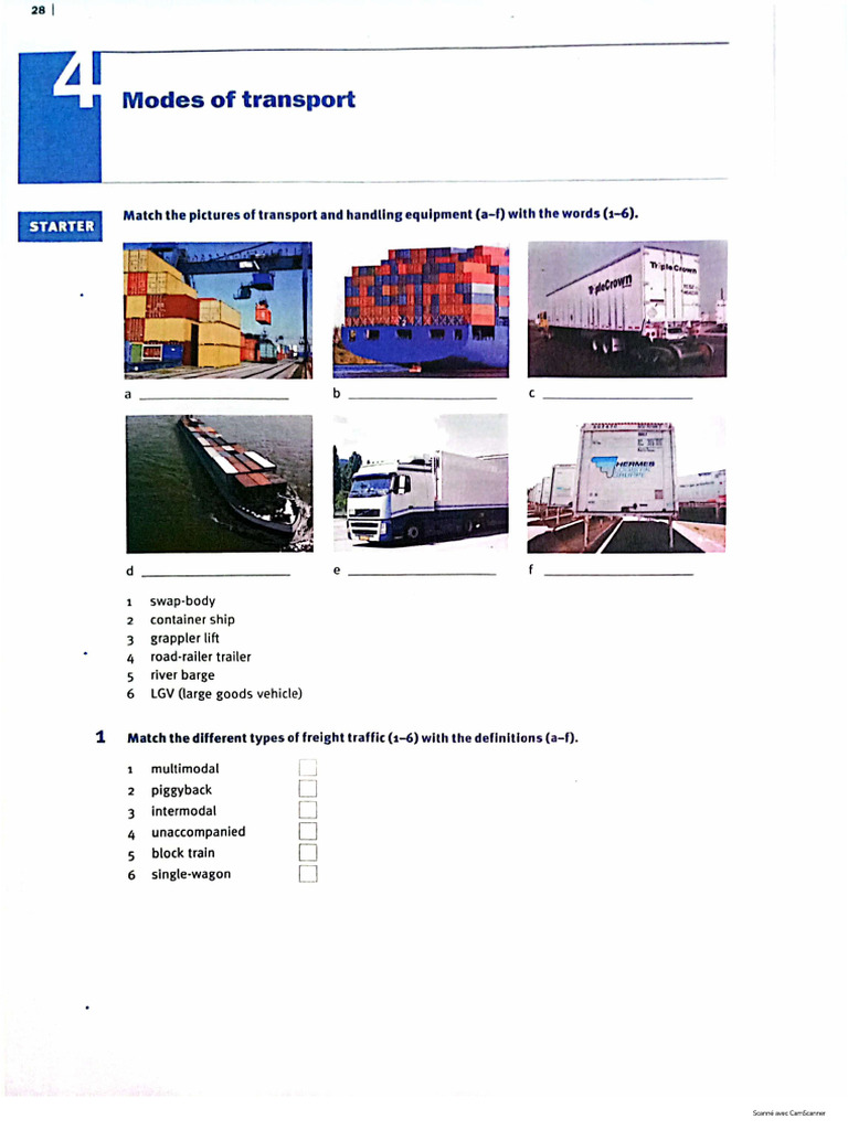 Modes of Transport (BTS Tlog) | PDF