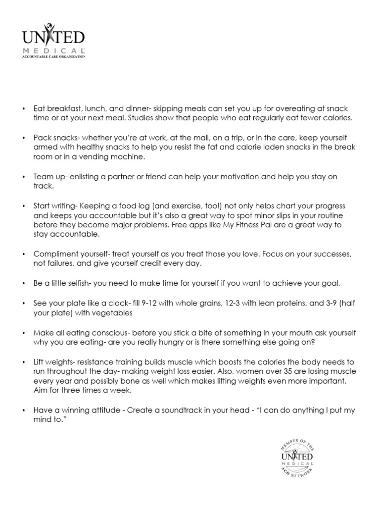 Weight Loss Easy Tips | PDF