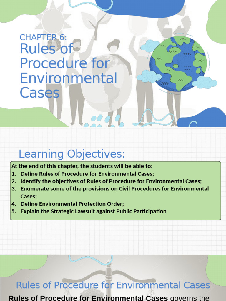Environmental Case Procedure Rules | PDF | Lawsuit | Separation Of Powers