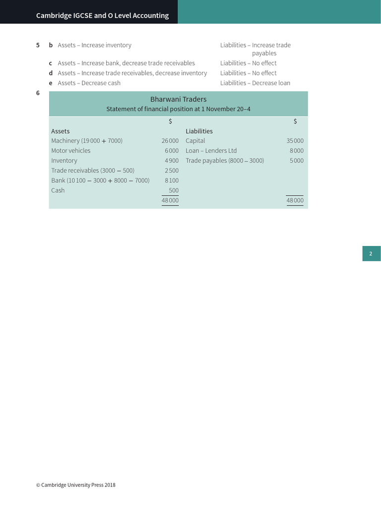 Financial Position Analysis for Bharwani Traders | PDF