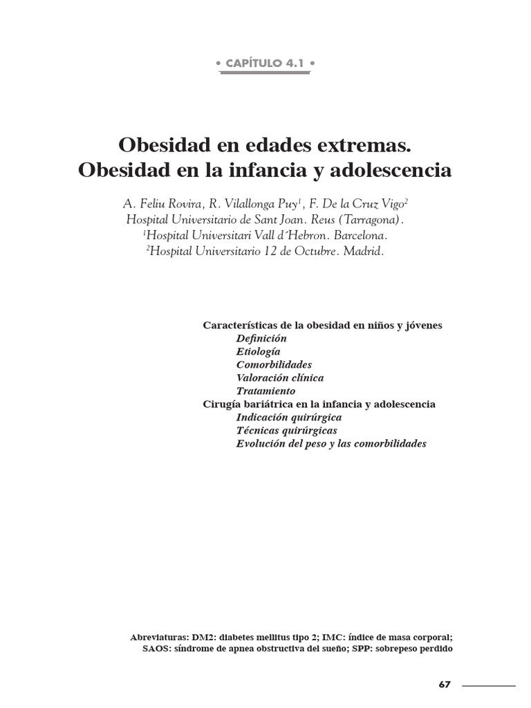 Obesidad en Edades Extremas. Infancia y Adolescencia | PDF | Obesidad ...