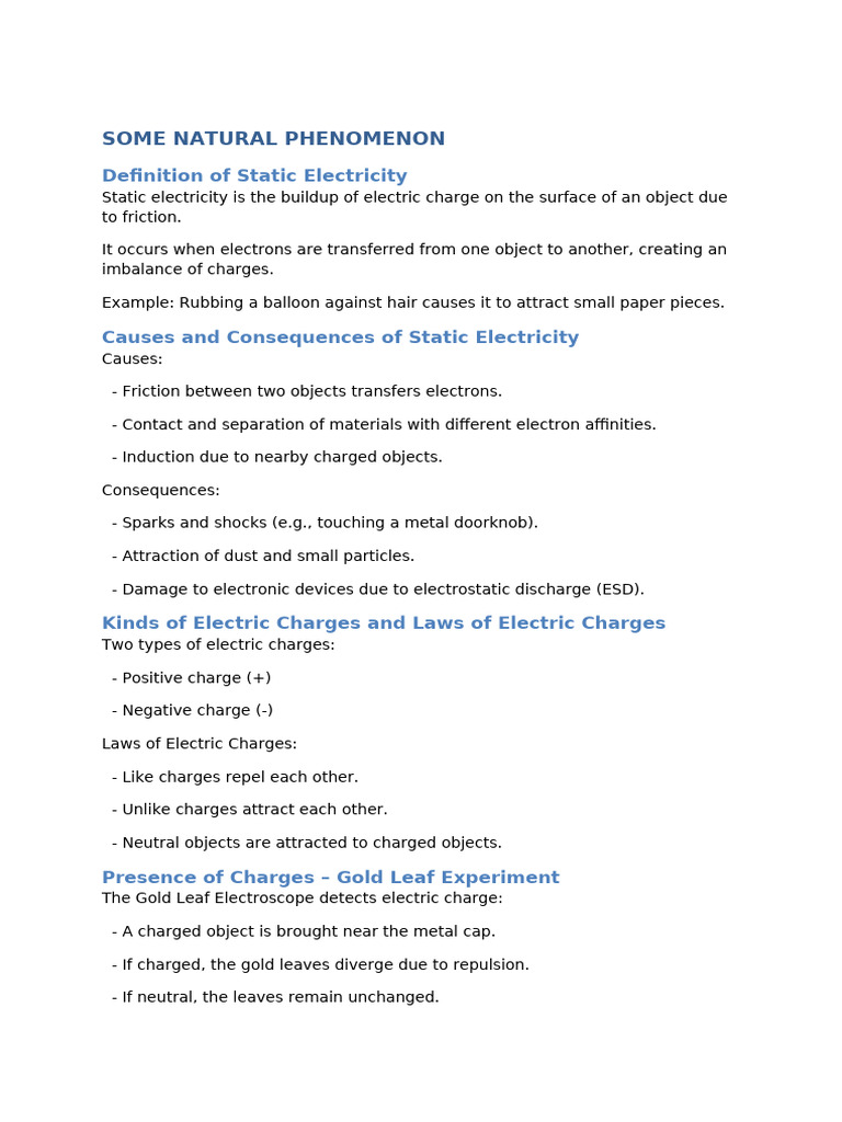 Electricity and Earthquakes Cheatsheet | PDF | Electric Charge ...