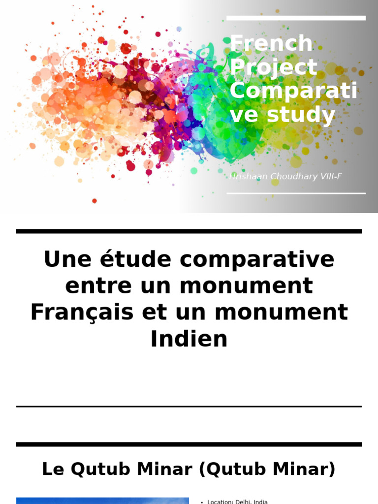 Qutub Minar and Eiffel Tower Comparison | PDF
