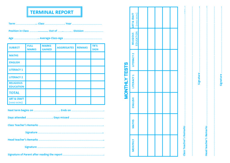 Terminal Report Template | PDF