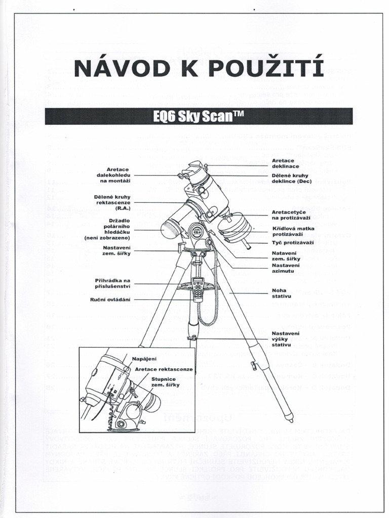 Navod Na Zostavenie A Pouzitie - Dalekohlady S Montazou Heq5 A Eq6 2 | PDF