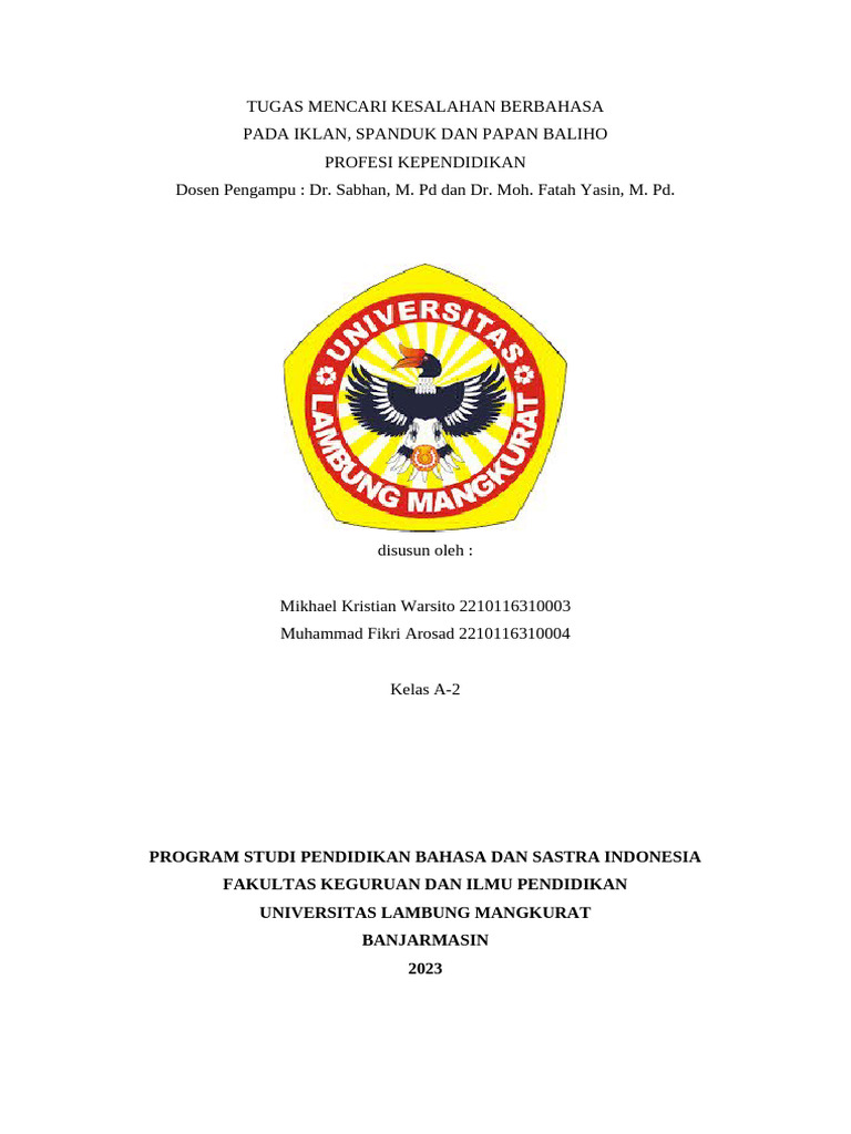 Tugas 2_Mikhael Kristian Warsito dan M. Fikri Arosad | PDF