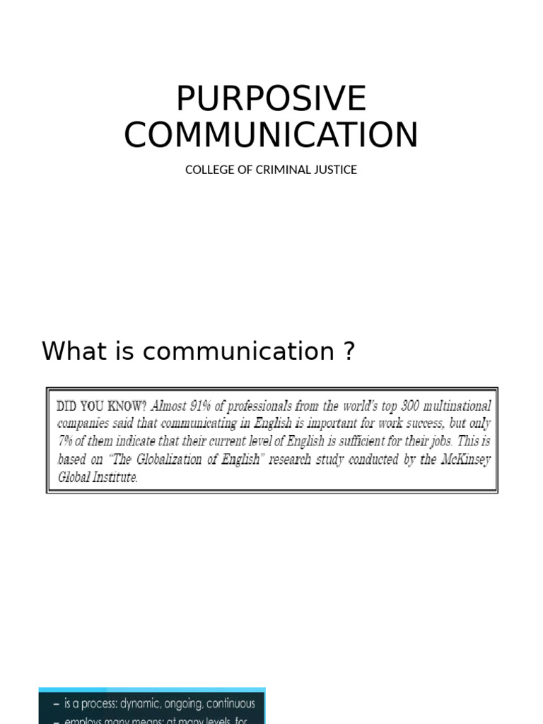 Purposive Communication Week 1 3 | PDF