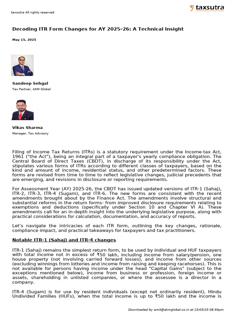 ITR Form 10-IEA Acknowledgement for AY 2025-26 | PDF | Capital Gains ...