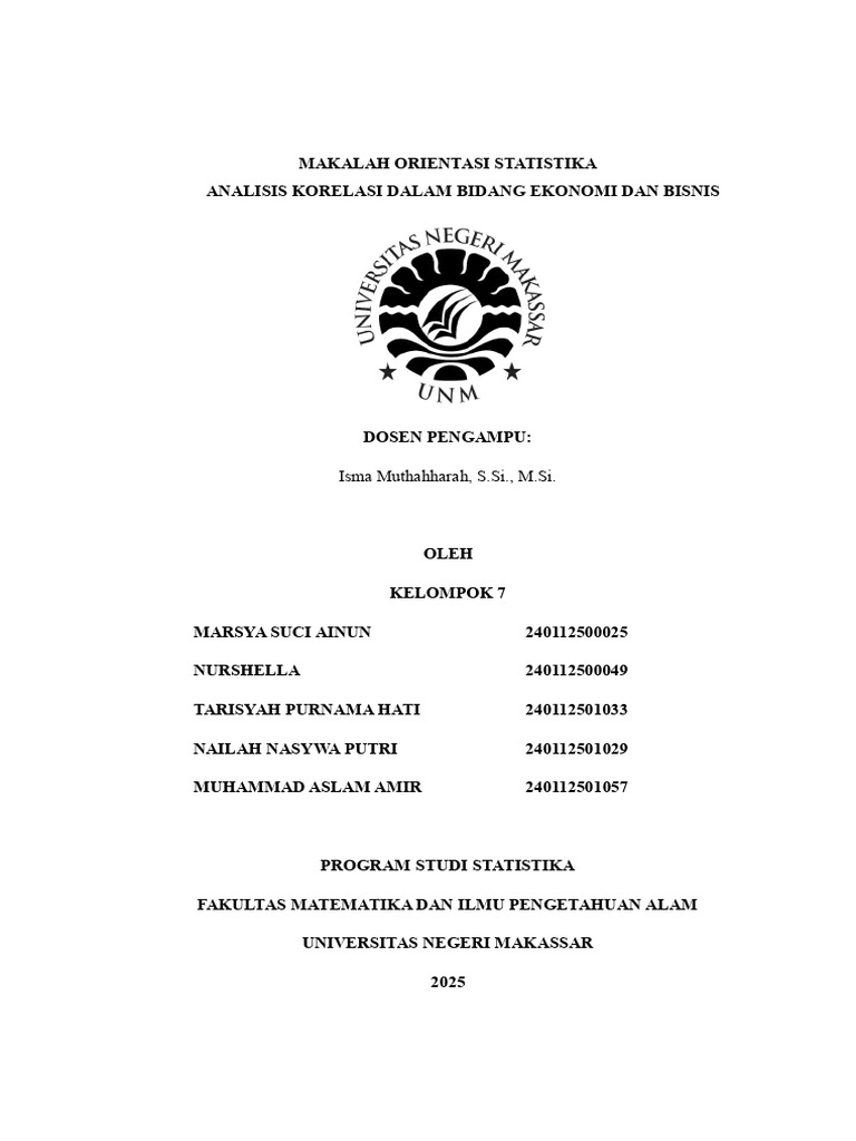 Makalah Orientasi Statistika Kelompok 7 Revisi Fix | PDF