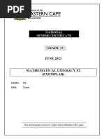 Grade 12 Mathematical Literacy P2 Exam 2021 | PDF | Zoo | Area