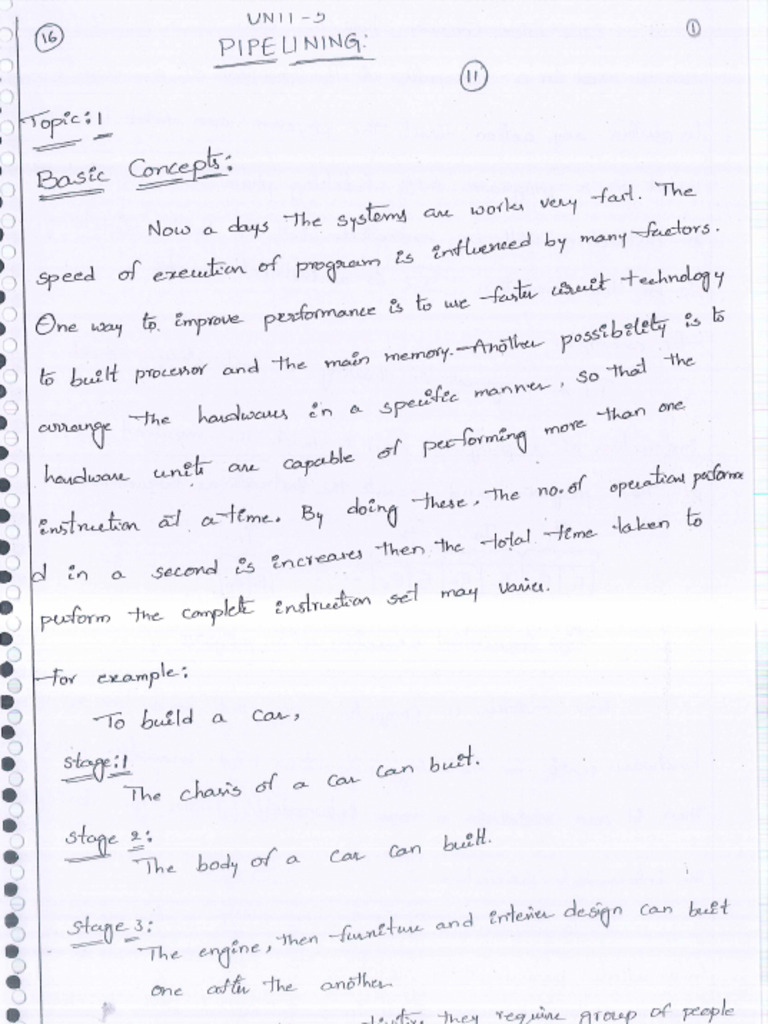 Unit-5 Computer Organization Hand Written Material | PDF