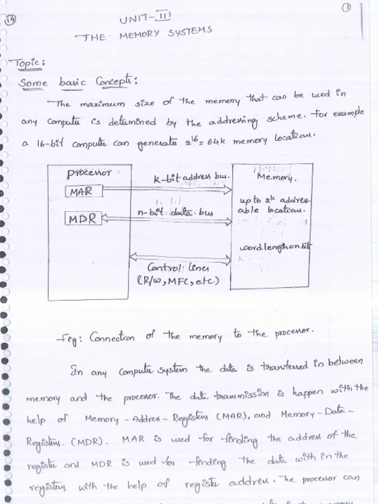 Unit-3 Computer Organization Hand Written Material | PDF