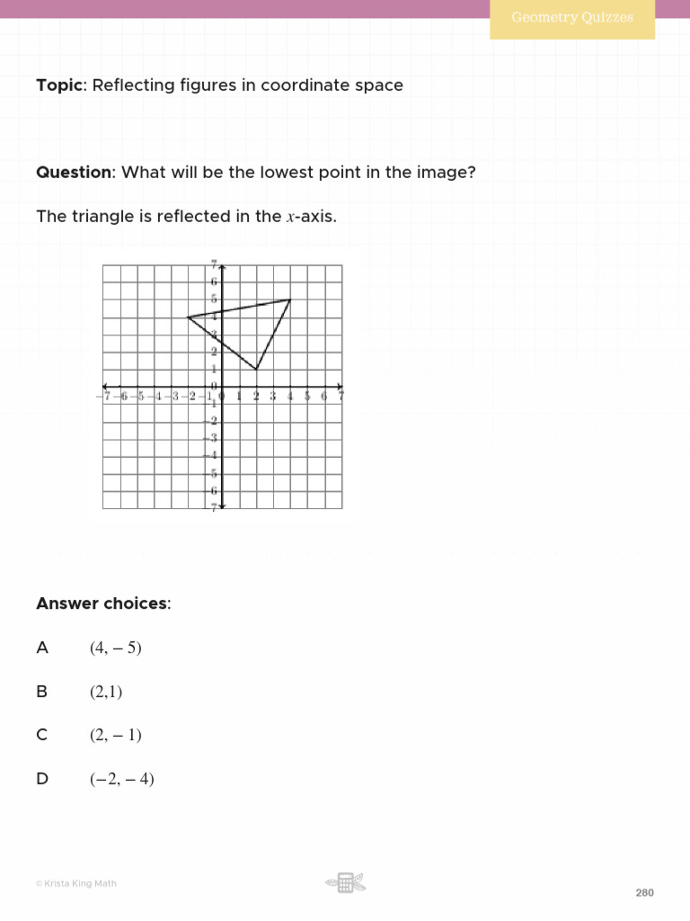 2.4 Reflecting Figures in Coordinate Space PDF | PDF