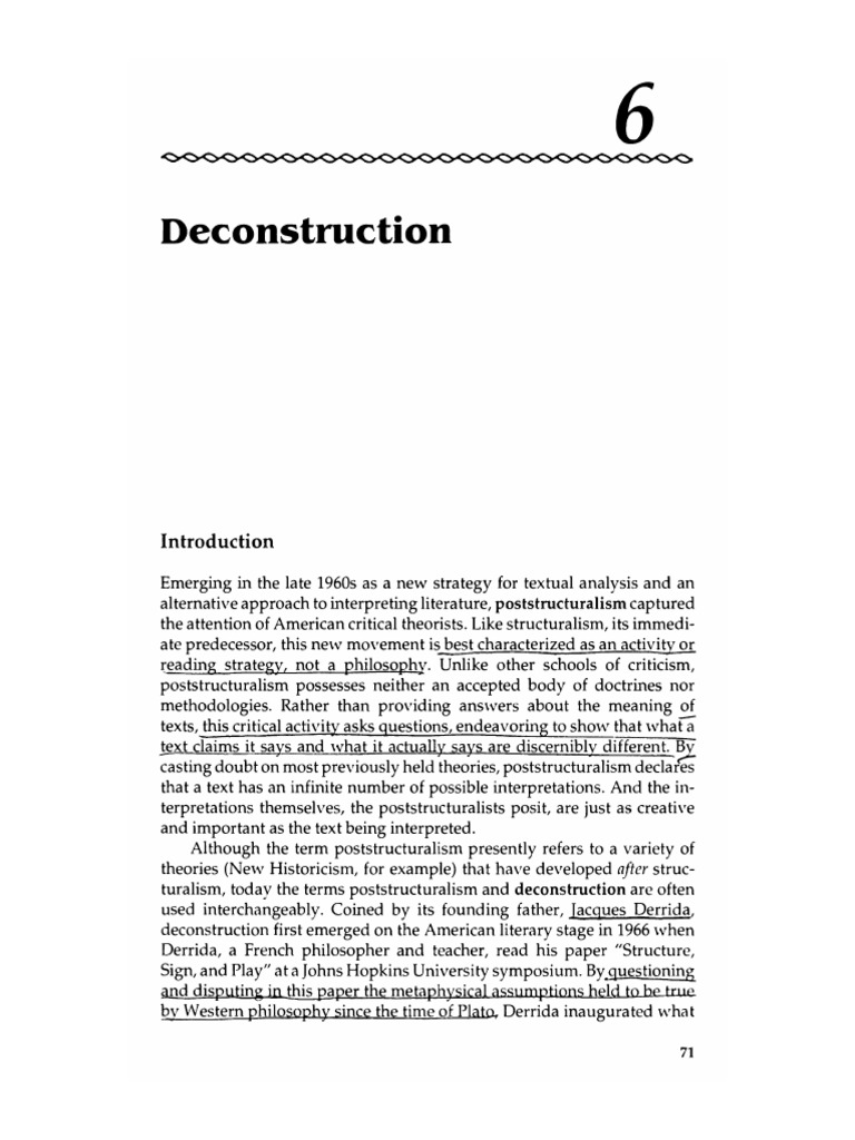 Bressler - Literary Criticism - Deconstruction (1994) | PDF | Deconstruction | Human Communication