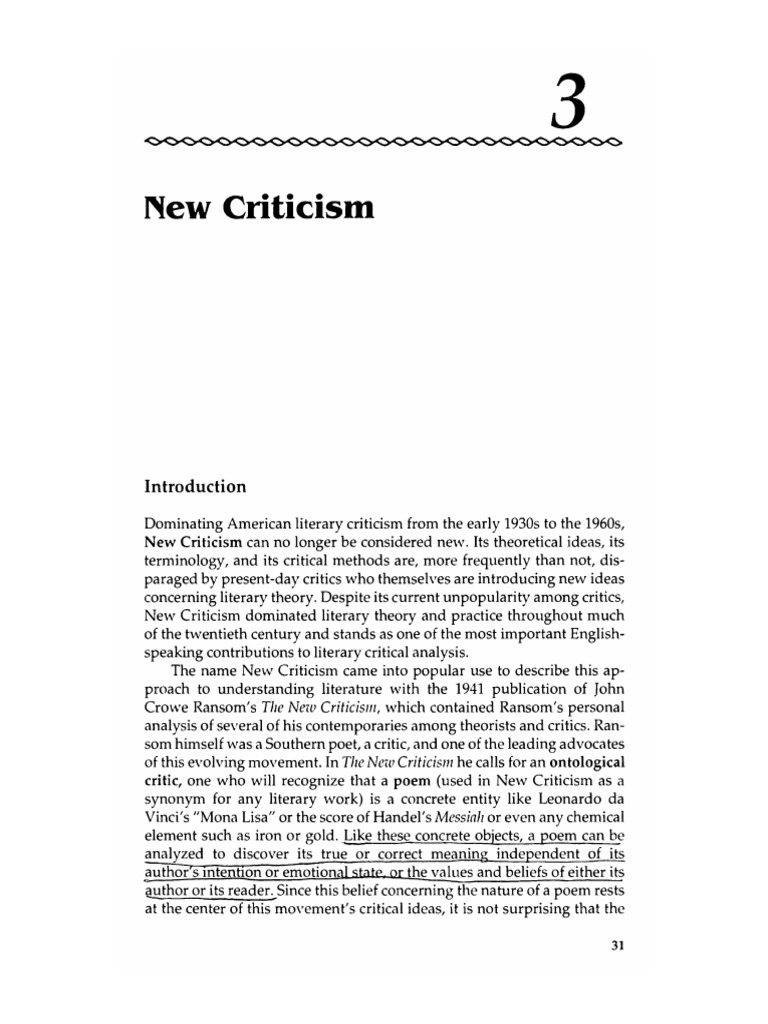Bressler - Literary Criticism - New Criticism (1994) | PDF | Liberal ...