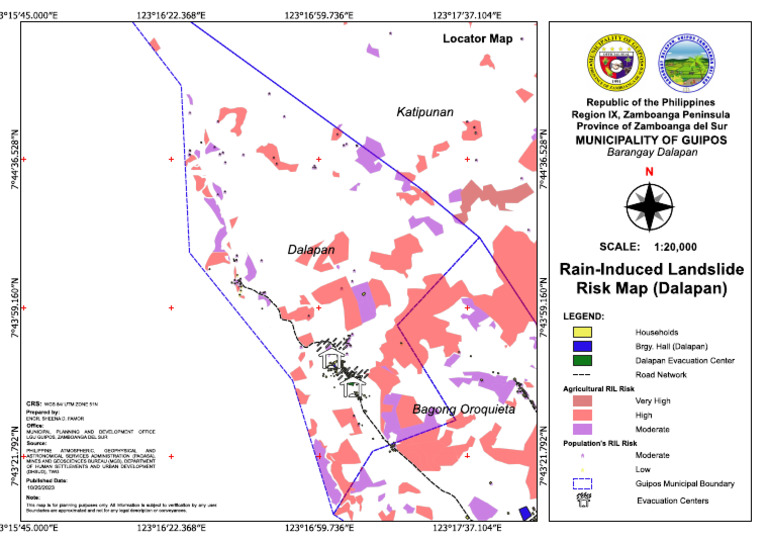 Rain Induced Landslide Risk Map Dalapan | PDF