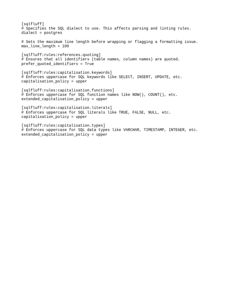 sqlfluff | PDF