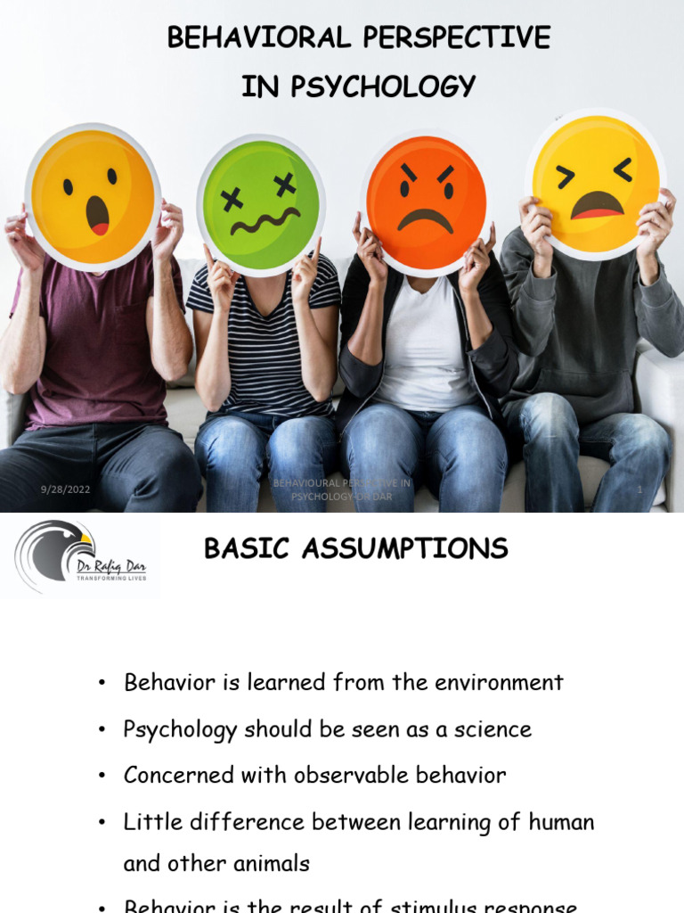 Behavioural Approach in Psychology-Dr Dar | PDF | Classical ...