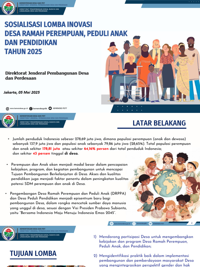 Final - Sosialisasi Lomba DRPPA Dan Pendidikan 2025 | PDF