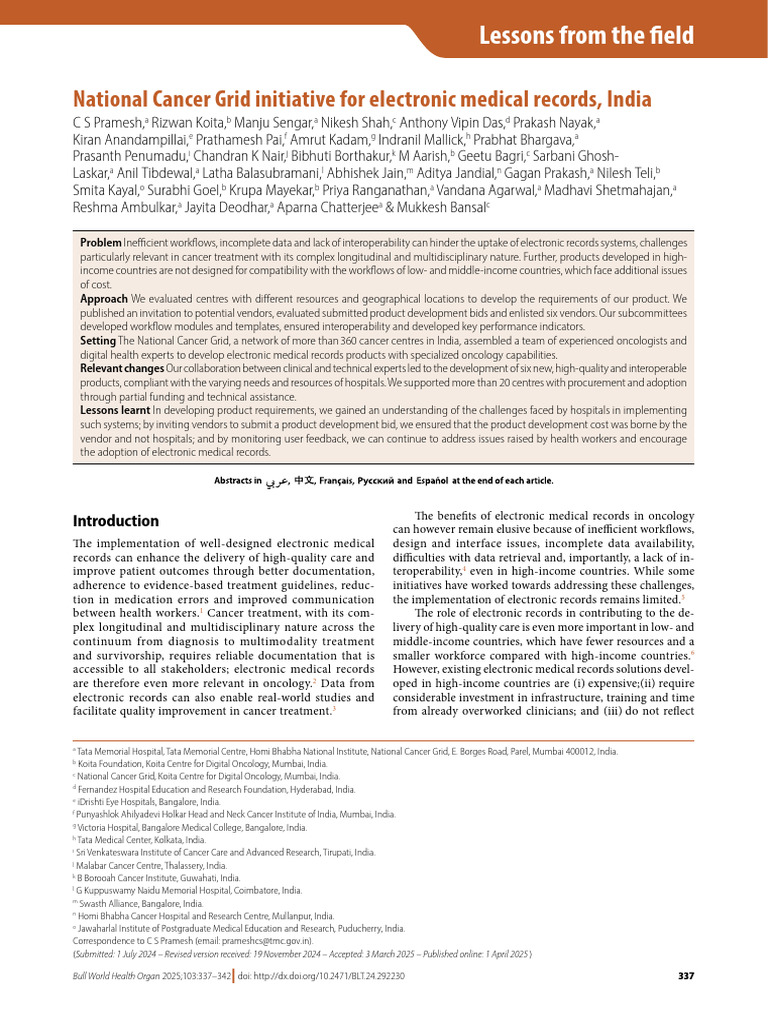 NCG-Onco EMR BWHO-103-5-BLT.24.292230 | PDF | Electronic Health Record | Medical Record