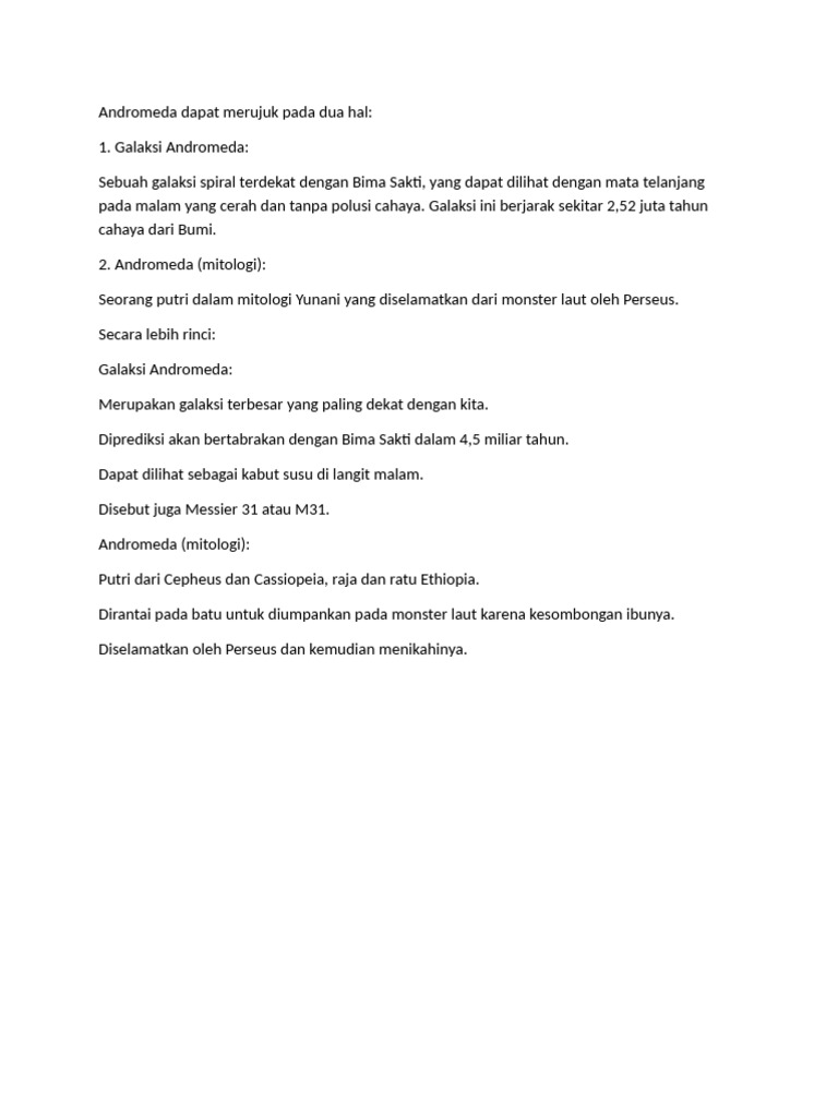 Andromeda | PDF