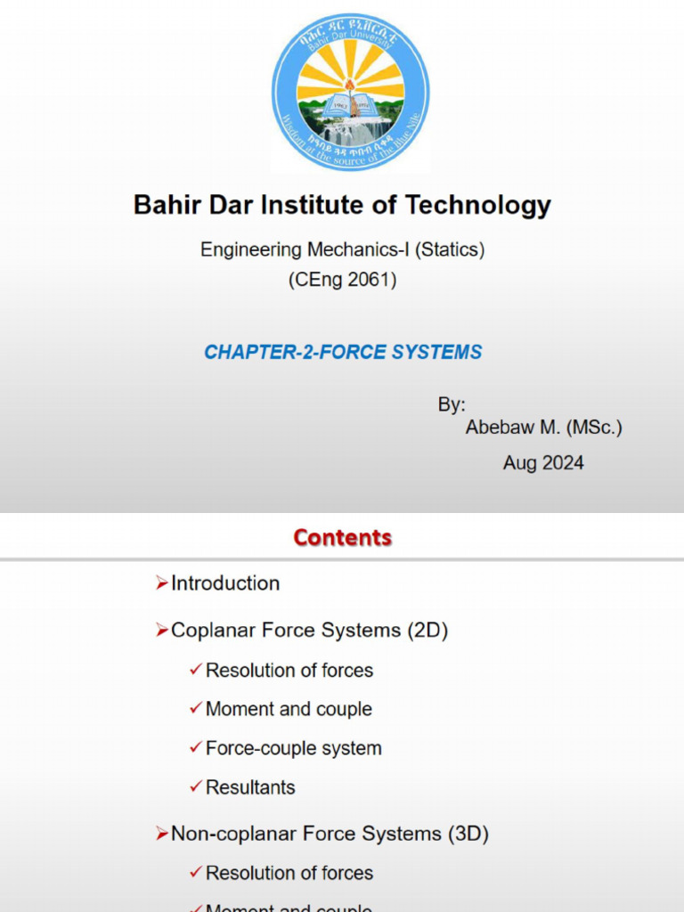 Chapter-2-Force Systems_part-1 | PDF