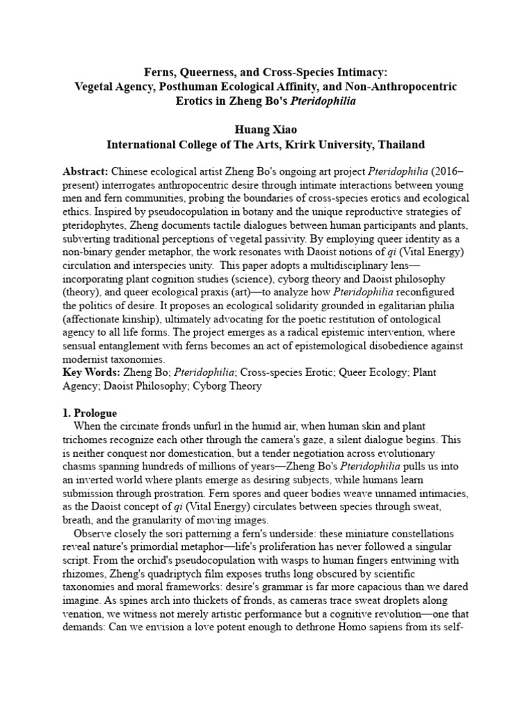 Ferns, Queerness, and Cross-Species Intimacy | PDF | Sexual Reproduction