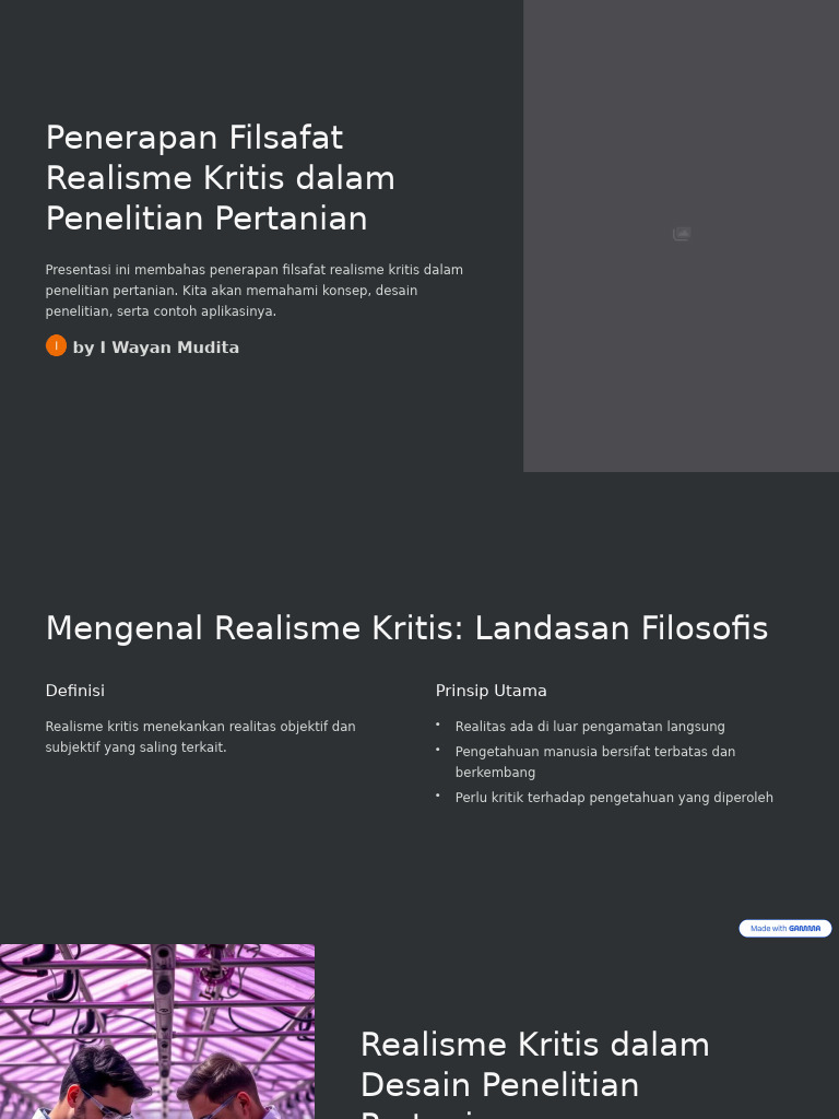 Penerapan Filsafat-Realisme-Kritis-dalam-Penelitian-Pertanian (1) | PDF