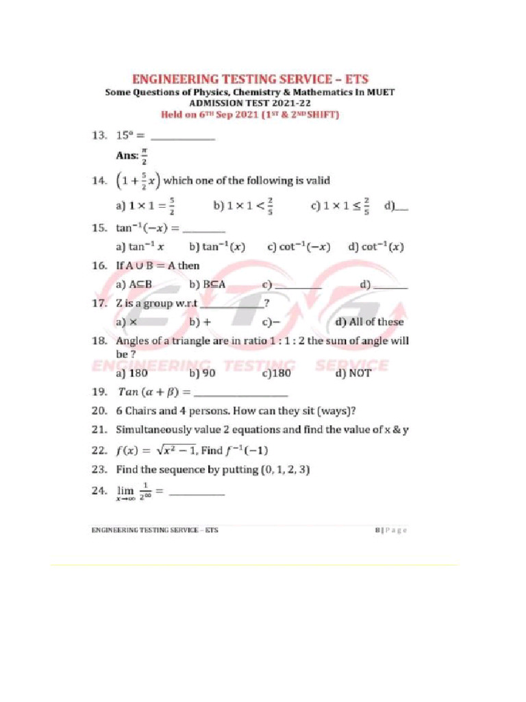 Muet Past Papers | PDF