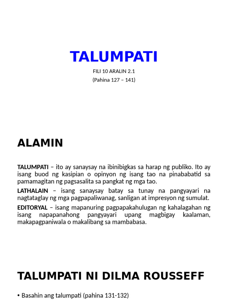 Talumpati | PDF