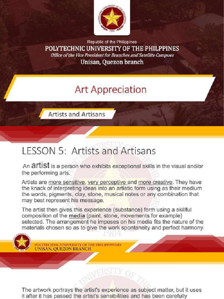 Art Appreciation Lesson 5 | PDF