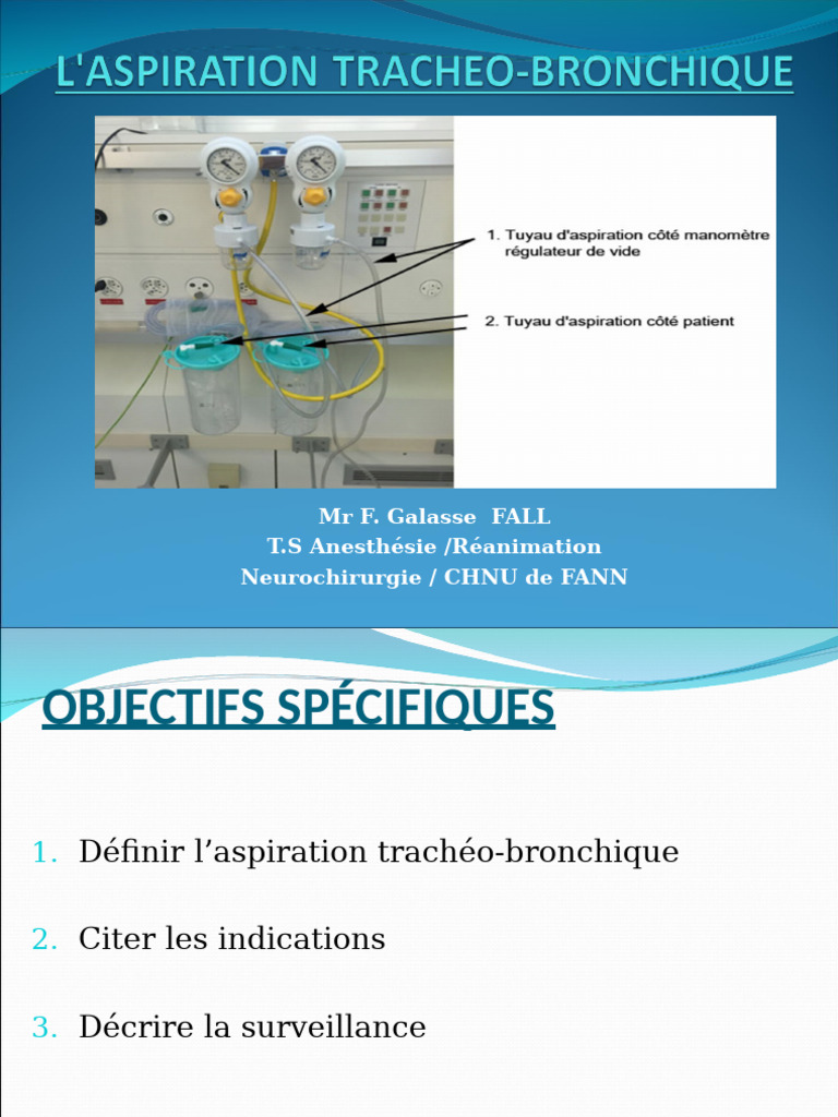 Aspiration trachéo-bronchique : Guide pratique | PDF | Médecine ...