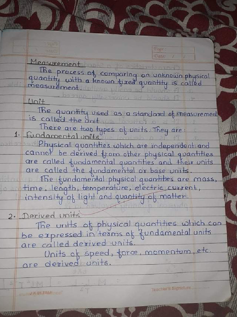 Chapter1 Physical Quantity 1 | PDF