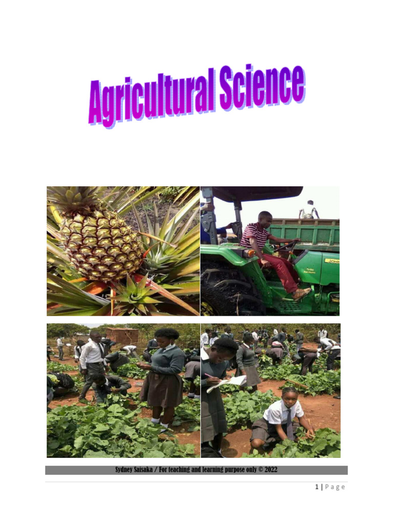 Senior Secondary Agricultural Science Pamphlet 2022 | PDF | Soil | Rock ...